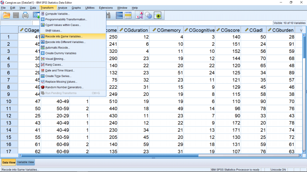 34 Spss Lesson 2 Combining Variables And Recoding Introduction To Applied Statistics For