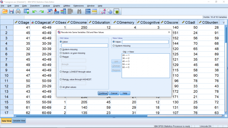 34 Spss Lesson 2 Combining Variables And Recoding Introduction To