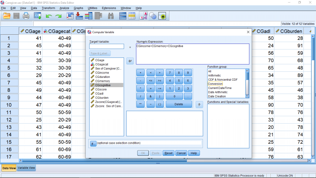 34 Spss Lesson 2 Combining Variables And Recoding Introduction To