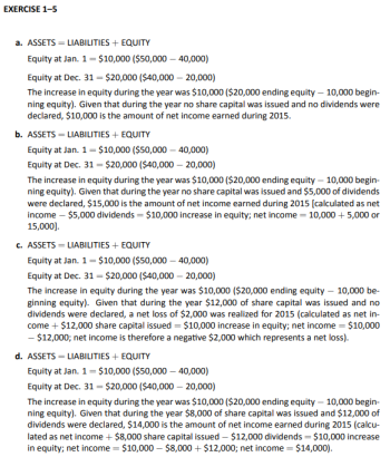 Chapter 1 – Introduction to Financial Accounting